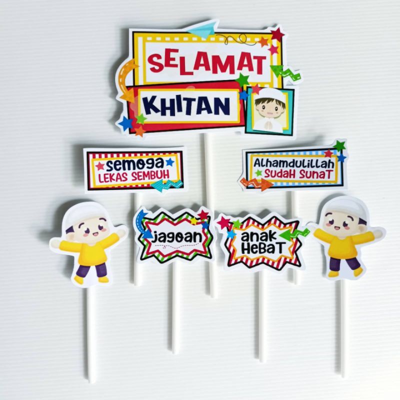 Ready CAKE TOPPER CIRCUMCISION CAKE DECORATIONS SUNAT AND CIRCUMCISION ...