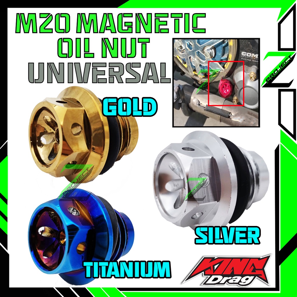 King Drag Universal Magnetic Plug Oil Level Cap Oil Gauge Cap Drain ...