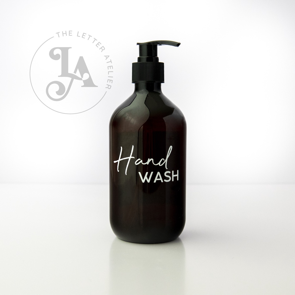 Vinyl Sink Bottle English Label Set (4pcs) | Sticker Botol Cecair ...