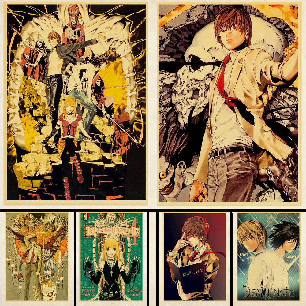Anime Death Note Series Retro Posters Used to Decorate the Living Room ...