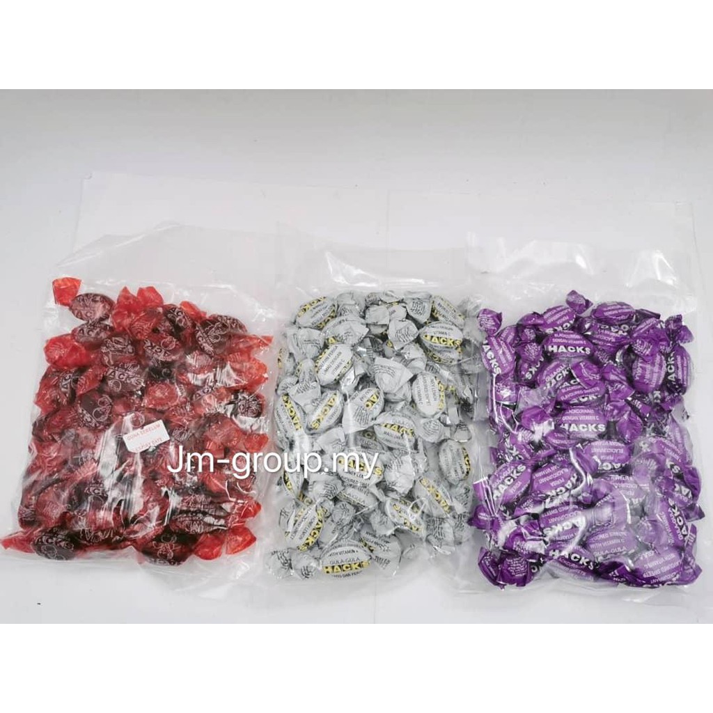 Hacks Candy 250G+- ( Regular / Blackcurrant / Honey Lemon ) | Shopee ...