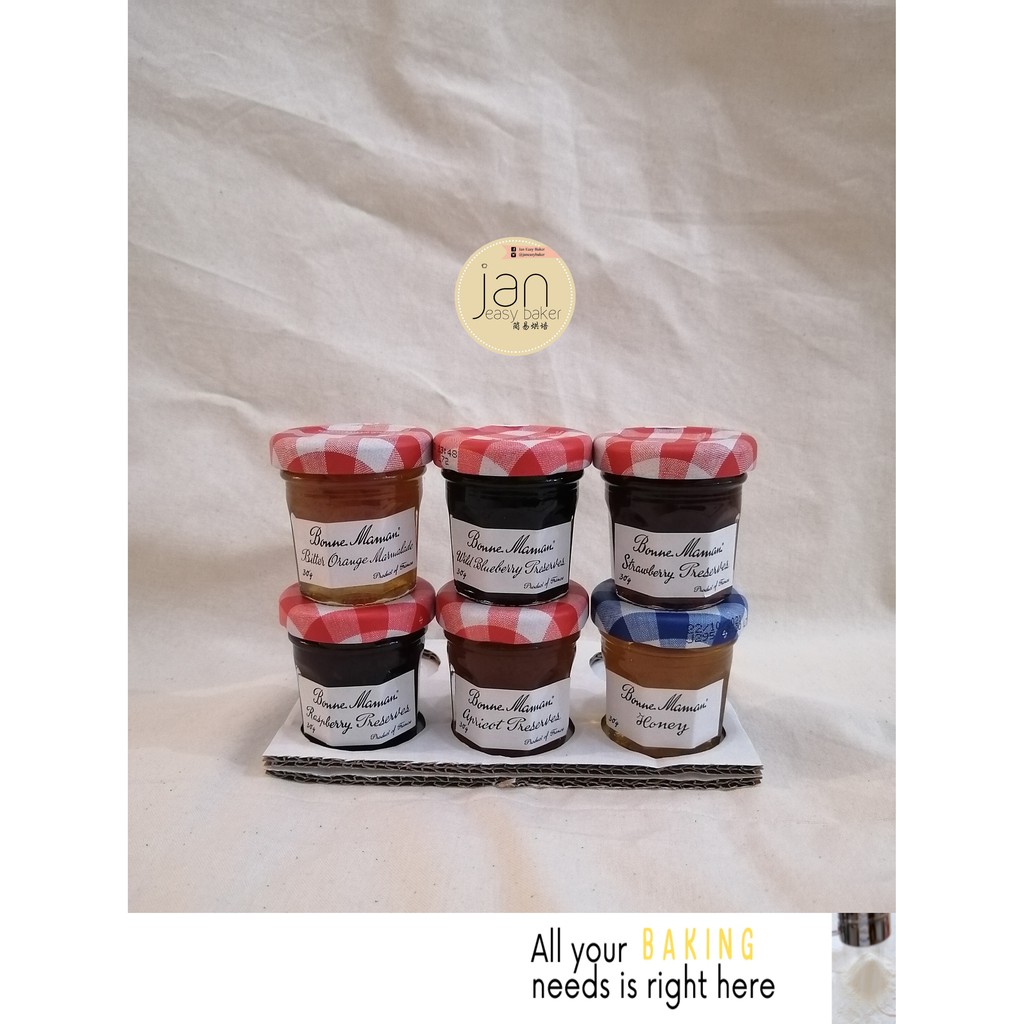 Bonne Maman Mini Jam Mix Flavour Jem Buah Buahan (30g each) | Shopee ...