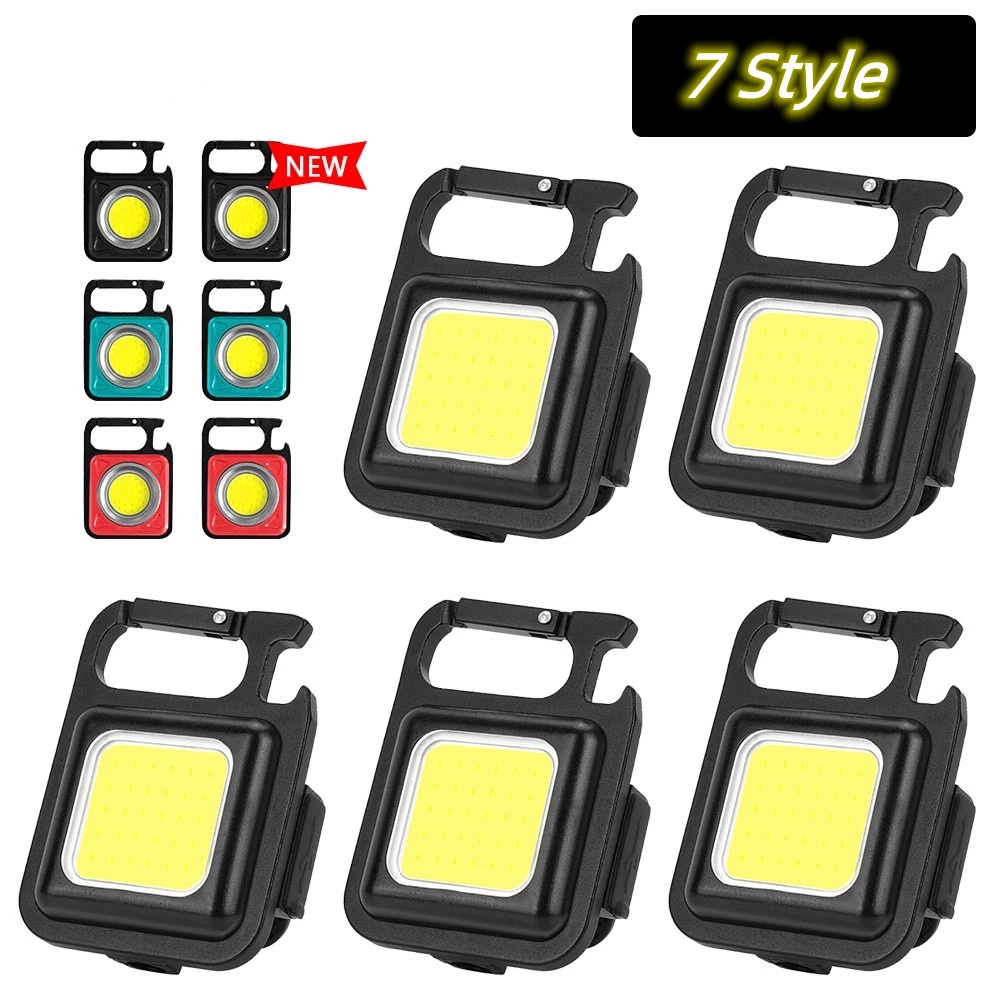 7 Style Small Mini COB Pocket Magnetic Flashlights/ Powerful 500 High ...