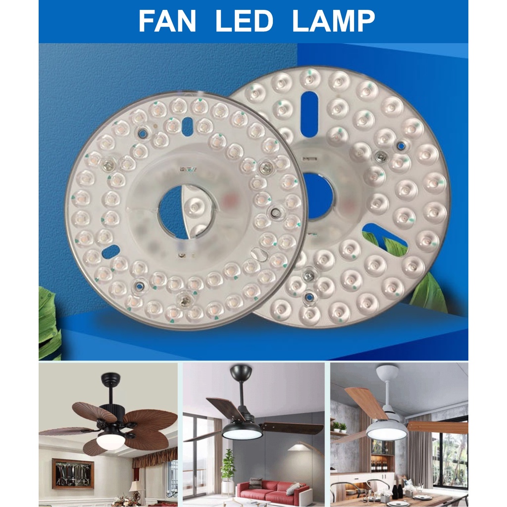 (SG Seller) Ceiling Fan 18W/22W/24W/36W Super Bright LED Lamps ...