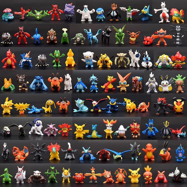 24pcs 72pcs/lot Game Pokemon Figures Toy Pikachu Go Monster Vinyl Doll ...