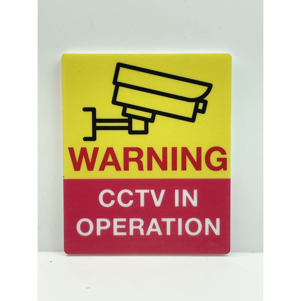 WARNING CCTV IN OPERATION SIGN/SIGNAGE | 80mm x 100mm | SECURITY SIGN ...