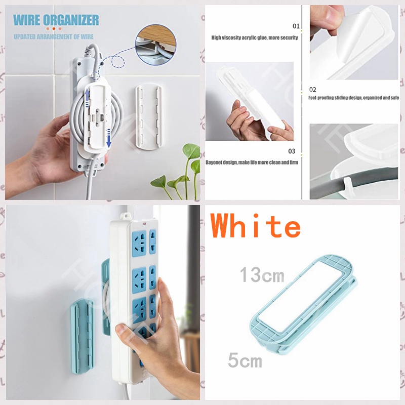 Wall-Mounted Self Adhesive Power Cord Extension | Shopee Singapore
