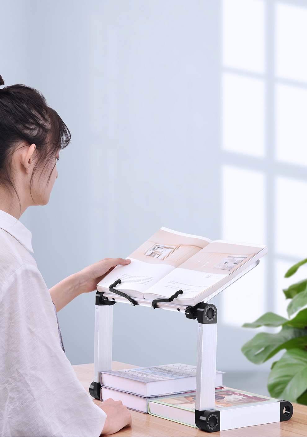 OATSBASF Multinational Adjustable Reading Book Stand Foldable Desk ...