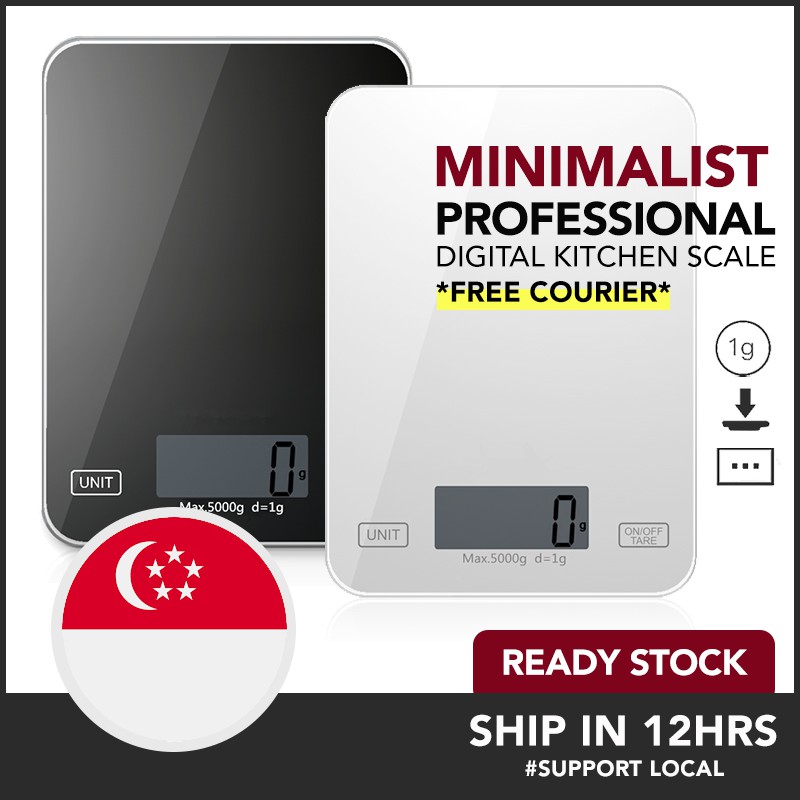 Minimalist Digital Kitchen Multifunction Scale l Food Weighing l High ...