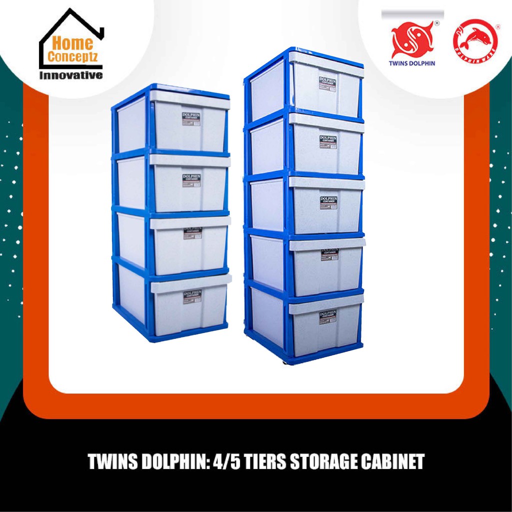 Twin Dolphin 4/5 Tiers Premium Cabinet Storage Cabinet | Shopee Singapore