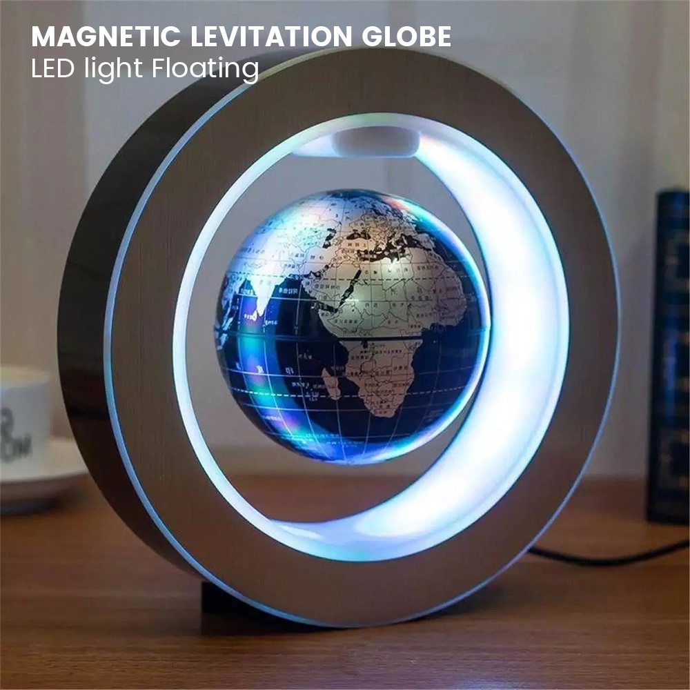 Floating Glow Magnetic Levitation Globe Rotating World Map Ball Office ...