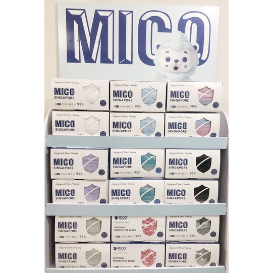 [SG BRAND] ] MICO Adult Mask 95% 3ply Disposable Mask Face Mask 50pcs ...