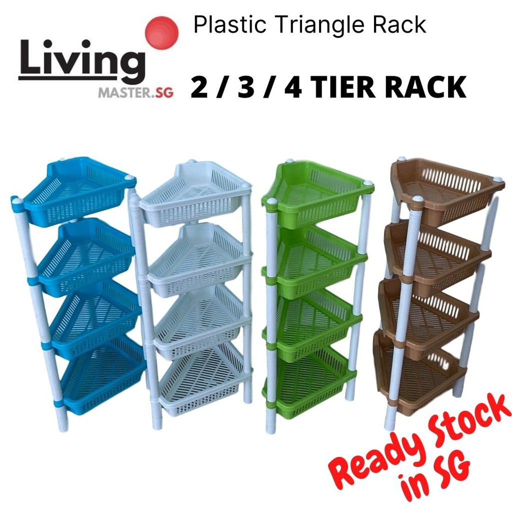 High Quality Plastic Triangle Rack, Kitchen Rack Bathroom Rack - 2/3/4 ...