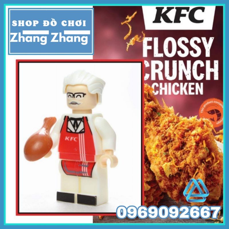 Kfc Minifigures MG0007 old man selling fried chicken model toy | Shopee ...