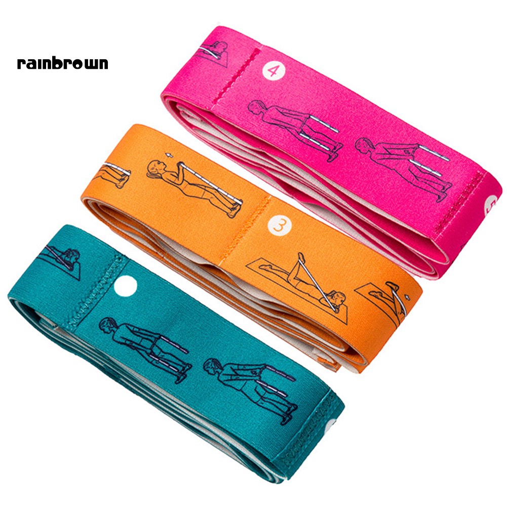 RB_Elastic Yoga Pilates Stretch Strap Belt Fitness Resistance Band Gym ...