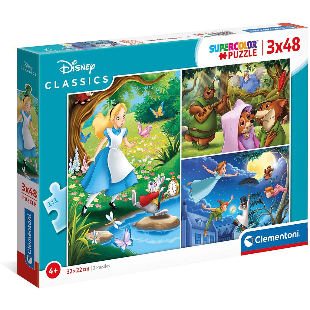 Clementoni Disney Classic Supercolor Puzzle 3x48pcs (IC25267) | Shopee ...