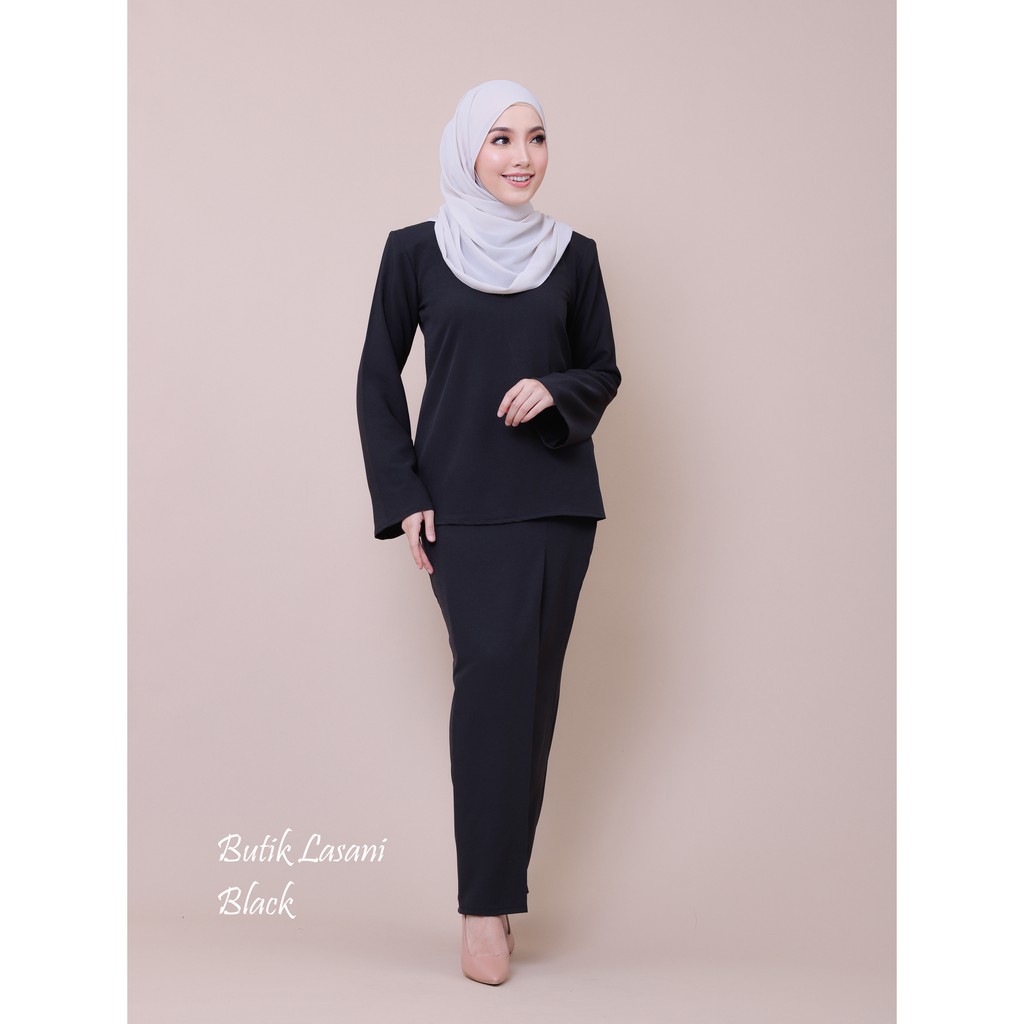 BAJU KURUNG PENDEK LASANI MODEN MINI KURUNG BAJU RAYA KAIN COMO CREPE ...