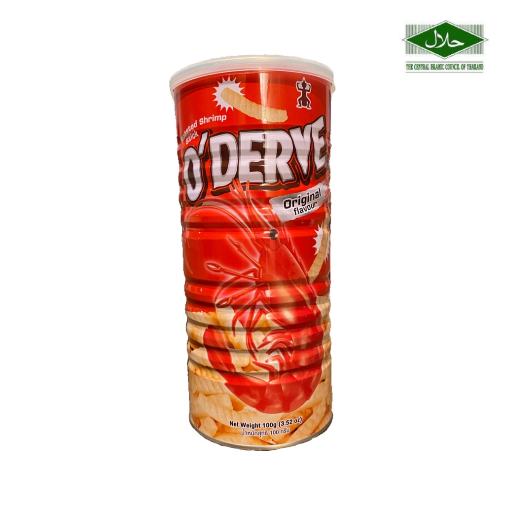 O'Derve Roasted Shrimp Chips Stick Original Flavor 100g (Expire Date:07 ...