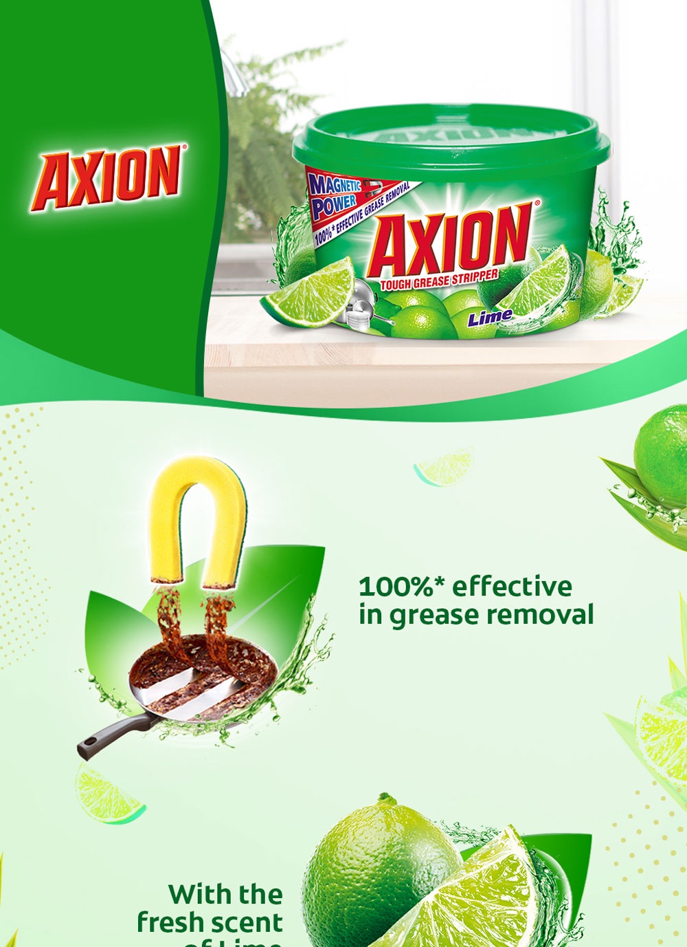 Axion Lime Dishwashing Paste 700g | Shopee Singapore