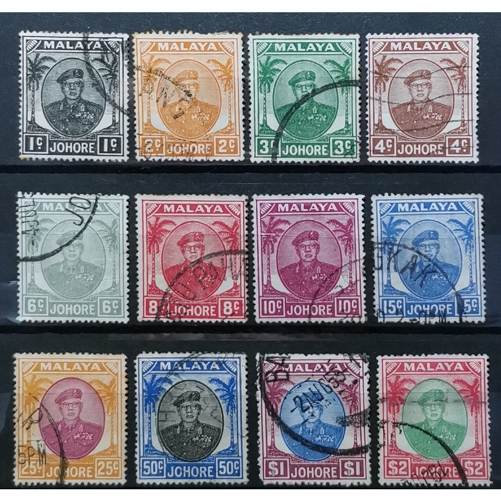 [STM 185] Malaya Johore/Johor 1949 Sultan Ibrahim (used) stamp/setem ...