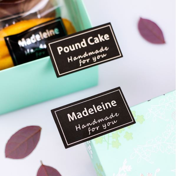 40pcs Pound cake madeleine wrapper label sticker food labels packaging ...