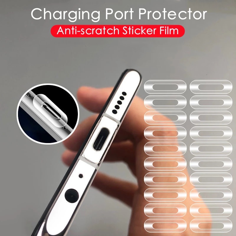 10 Pcs Universal Charging Port Protective Stickers / Frosted Anti ...