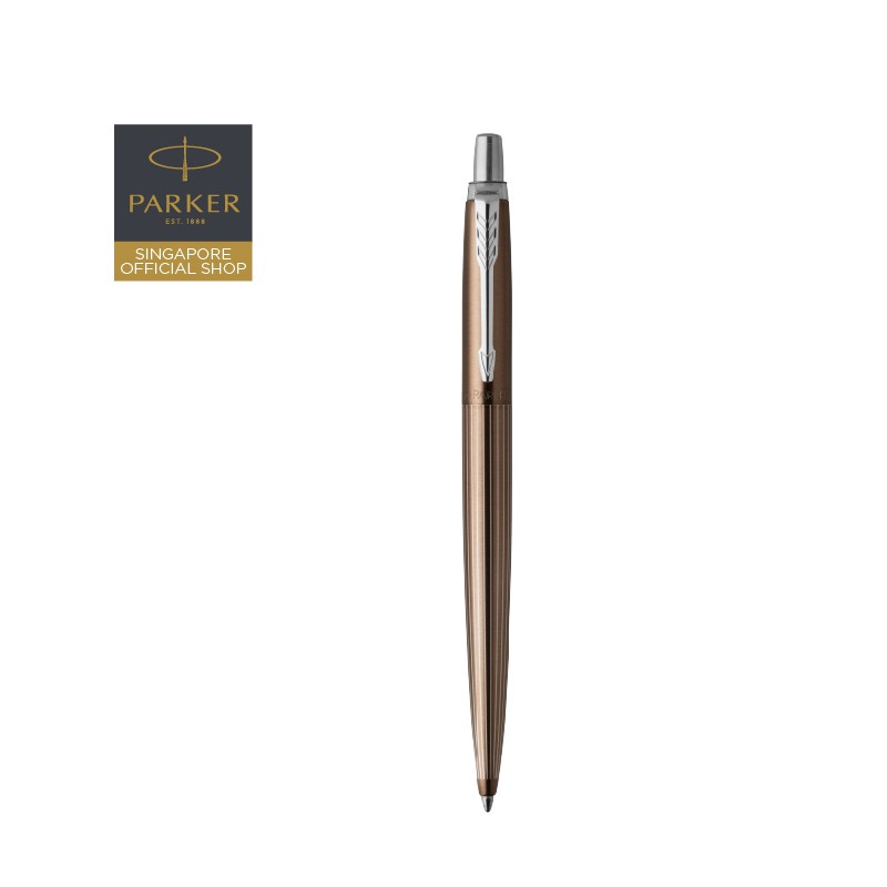 Parker Jotter l Premium Car Brown Pinstripe Chrome Trim Ballpoint Pen l ...