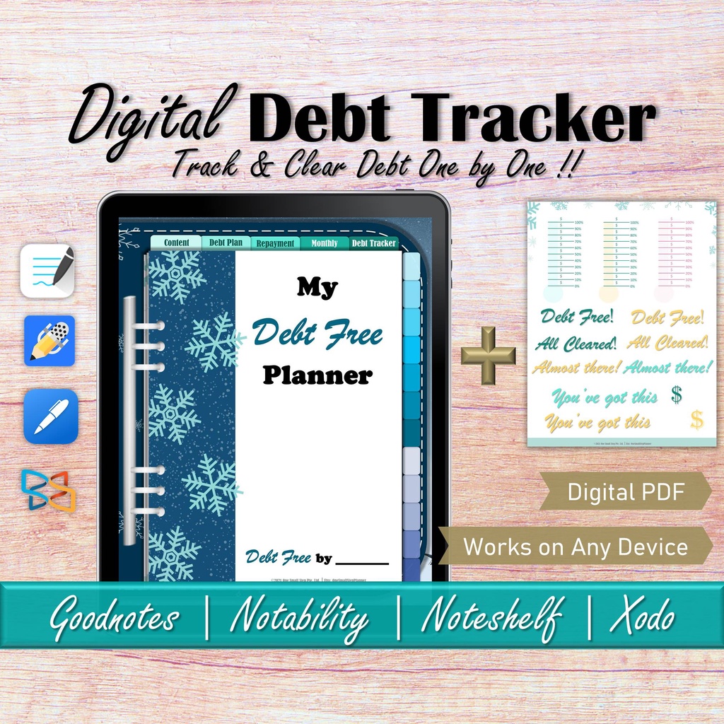 Digital Debt Snowball Ipad Budget Planner, Debt Payment Debt Payoff ...