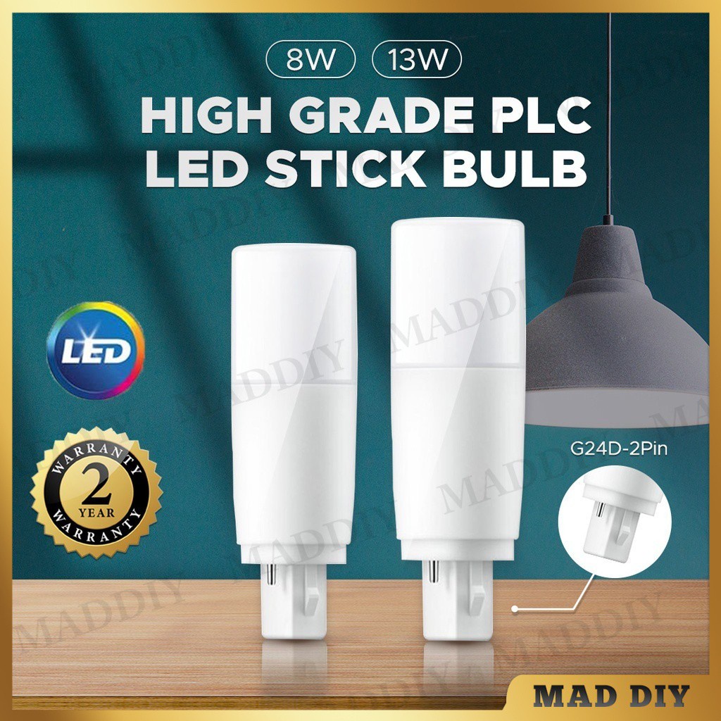 8W/13W PLC(G24D-2PIN) LED STICK BULB | Shopee Singapore