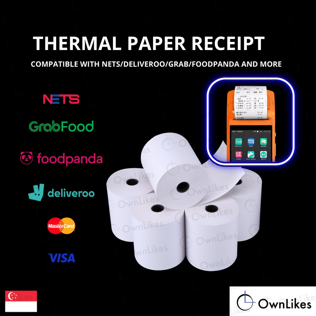 🔥[SG READY STOCK] | Thermal Paper Receipt | Food Delivery / NETS ...
