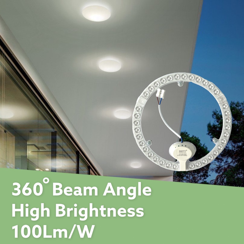 BRITZ LED Ceiling Magnet Light Module 6500K / Circular Tube Replacement ...