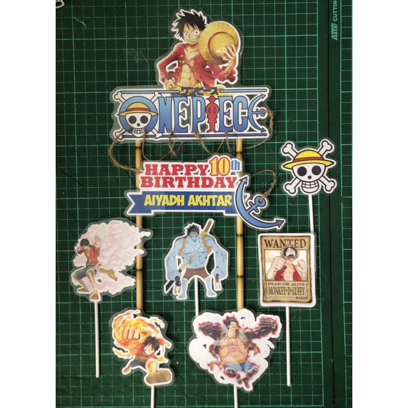 One piece Luffy cake topper set of 7 | Shopee Singapore
