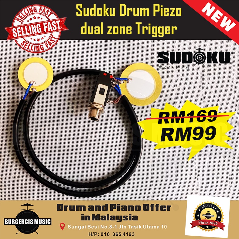 Sudoku Drum Piezo Dual Zone Trigger (Electronic Drum) | Shopee Singapore