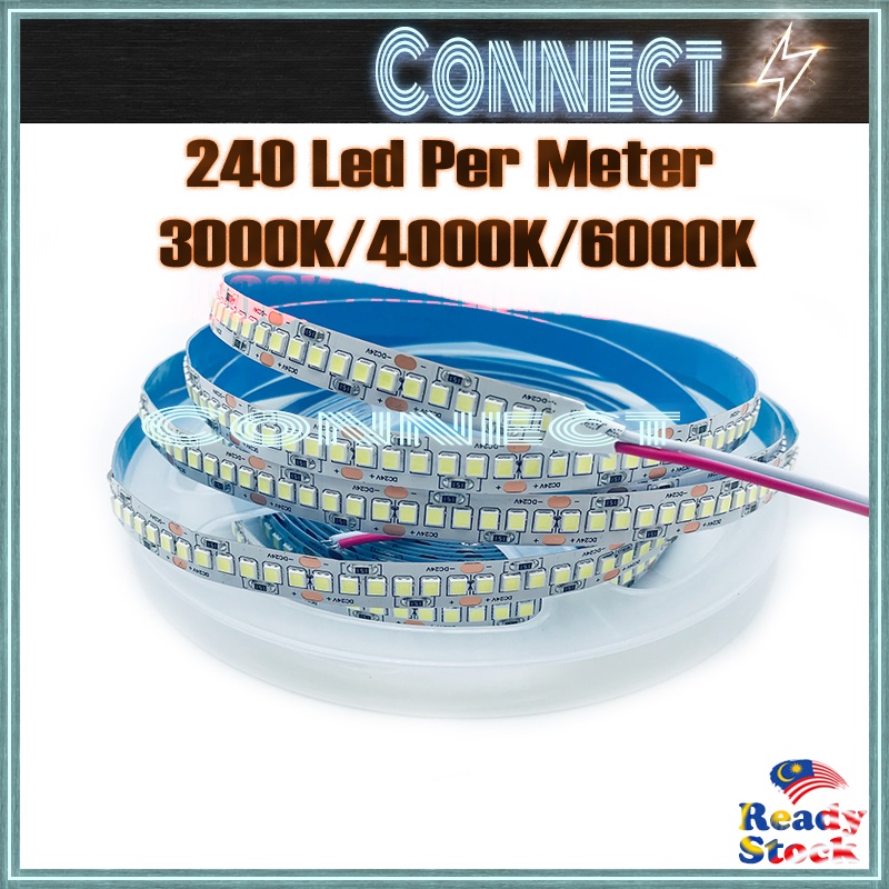 12V Led Strip Light Extreme Brightness 240 Leds Per Meter 3000K/4000K ...