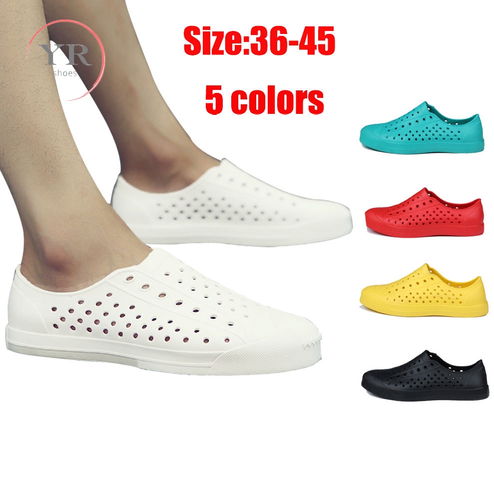 LUCHI Sandals Pure Color Rubber Shoes Unisex Men Women Sandals Beach ...