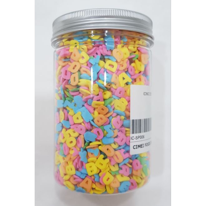 Hiasan biskut kek aising taburkan ABC Icing deco alphabet sprinkle 250g ...