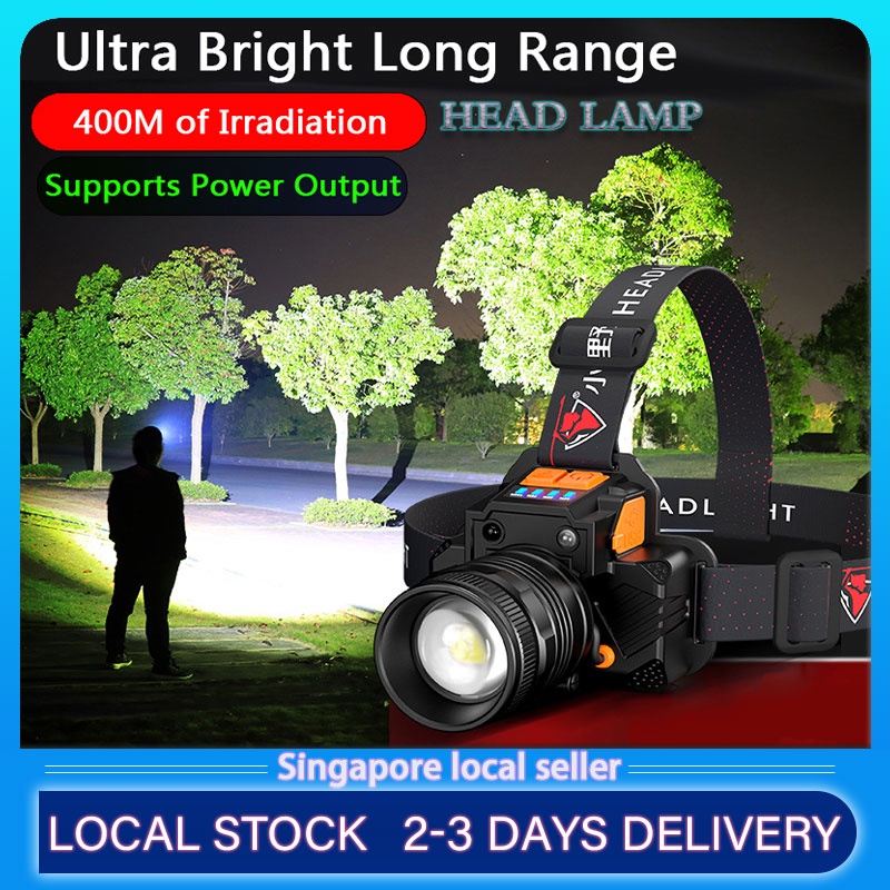 Head lamp Multifunctional Rechargeable Led Zoom Outdoor Super Bright ...