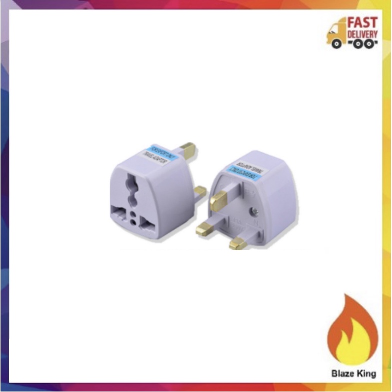 Universal 3 Pin Plug Adaptor 2 Pin US EU Multi Pin To 3 Pin UK | Shopee ...