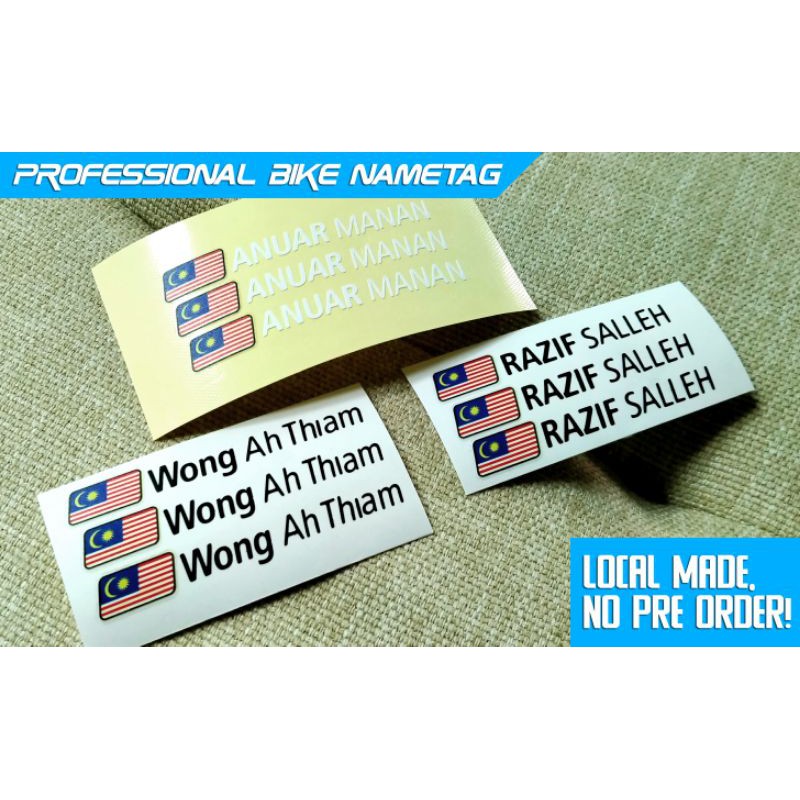 Bicycle name tag bike id professional international standard | Shopee ...