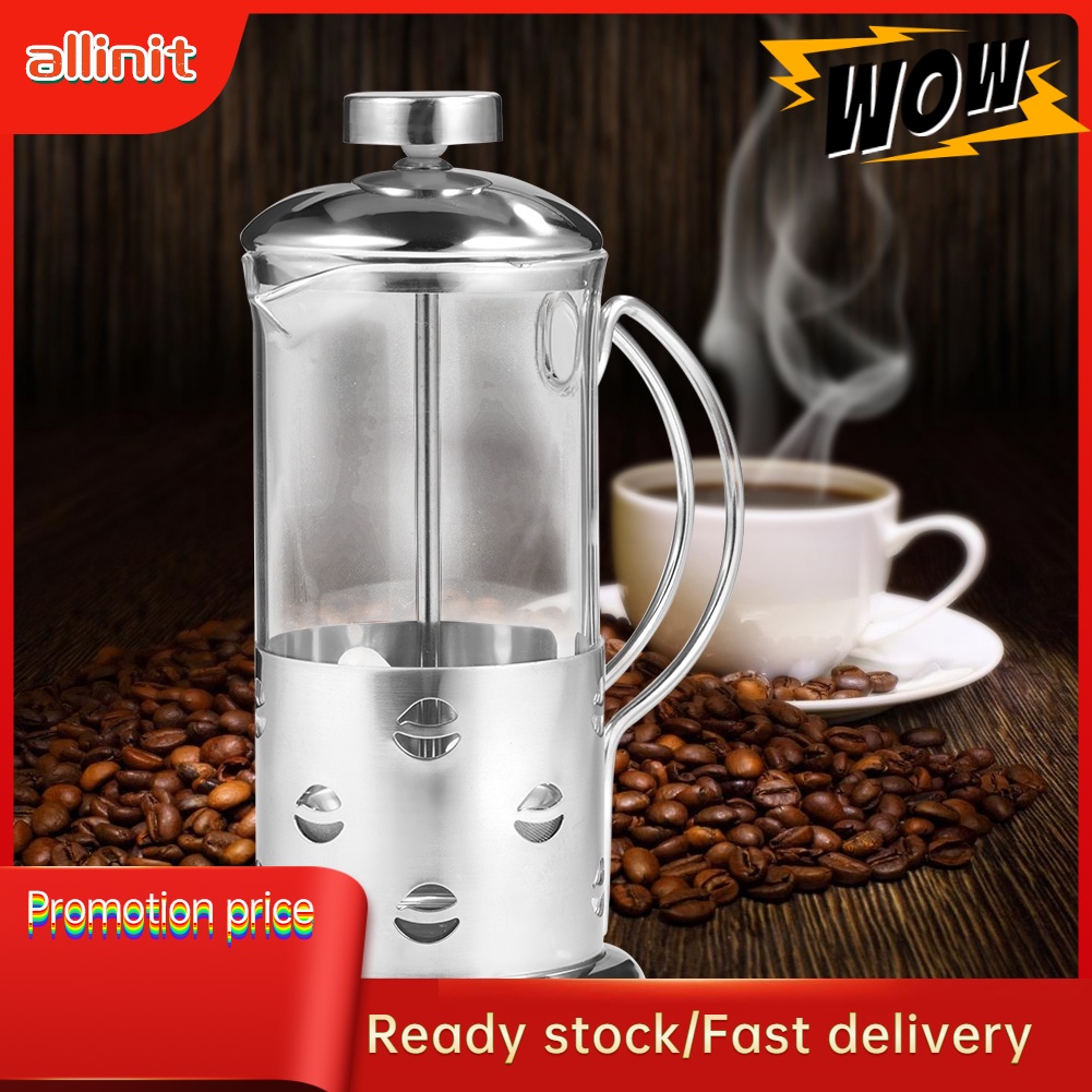 READY STOCK Glass French Press Coffee Cup Tea Maker Cafetiere Filter ...