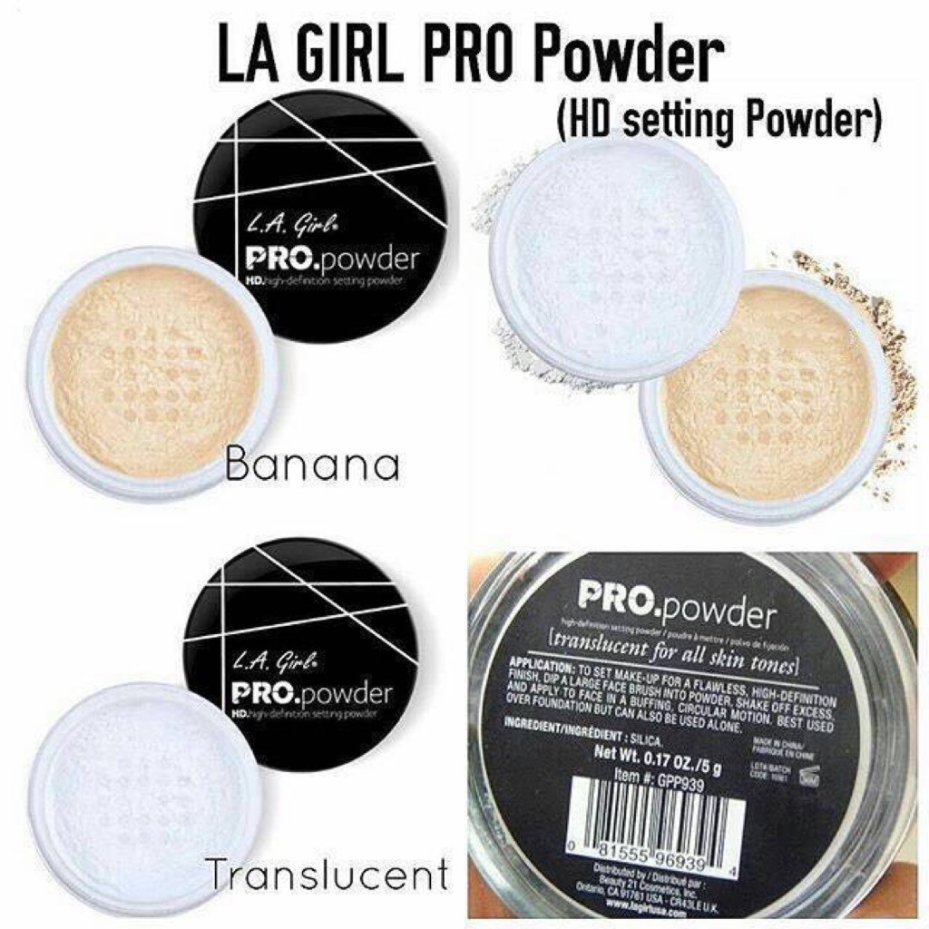 L.A. Girl HD PRO Setting Powder Translucent, Banana Yellow (LA Girl ...