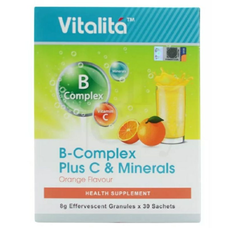 Vitalita B-Complex Plus C & Minerals ( 8g× 30 sachets) | Shopee Singapore