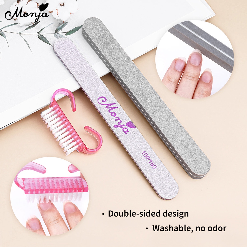 Monja Nail Art Cuticle Remover Kit Dead Skin Drill Machine Sanding File ...