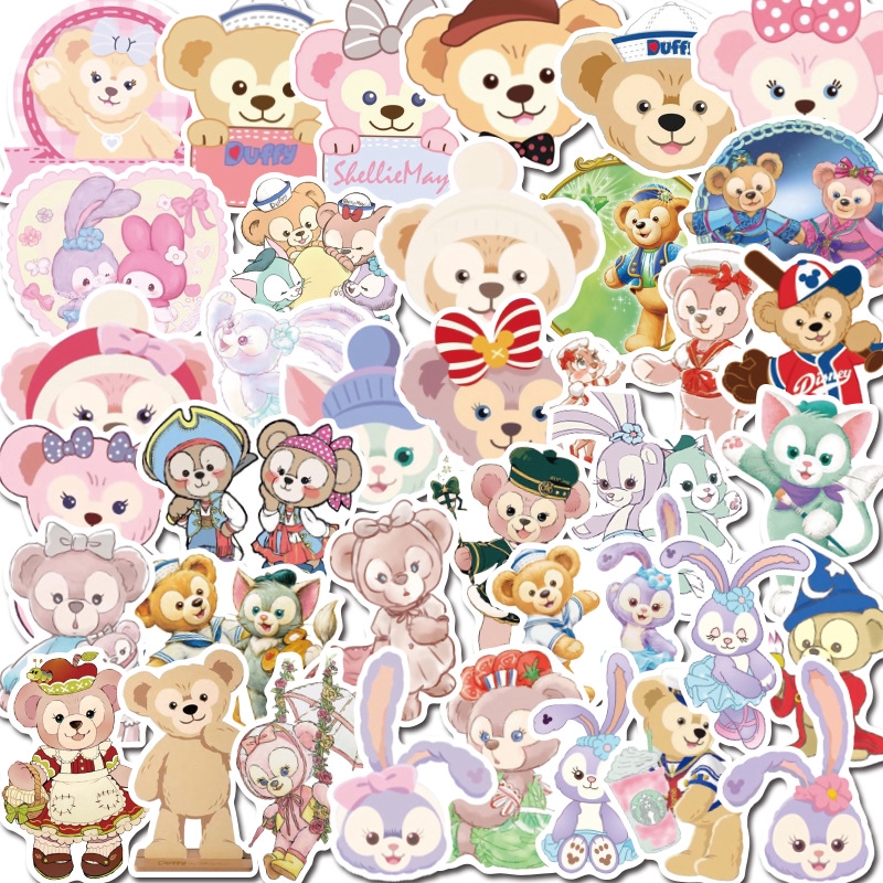 36 pcs Disney Bear Duffy, Shellie May&StellaLou Rabbit Waterproof ...