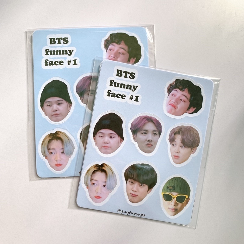 Bts funny face 1 Sticker Set | Shopee Singapore