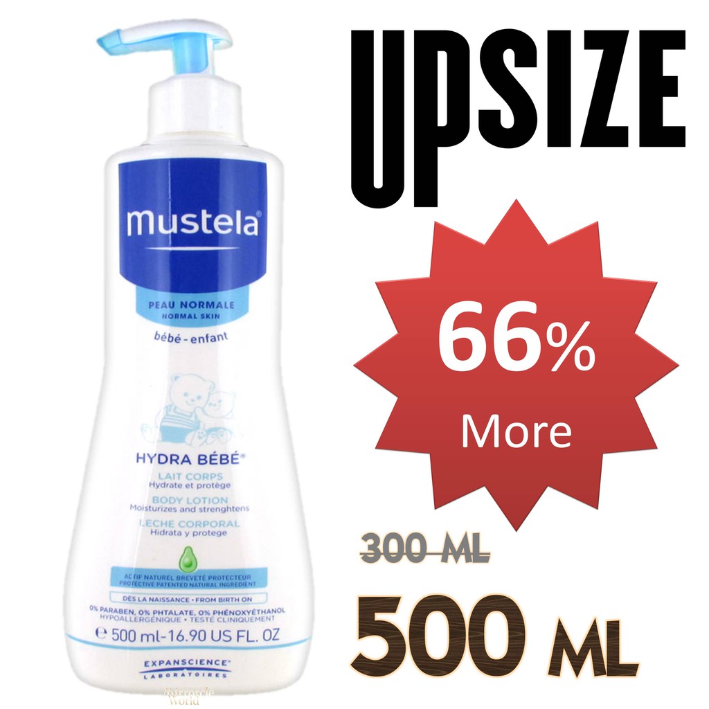 Mustela Hydra Bebe Body Lotion 500ML. Exclusive France upsize version ...