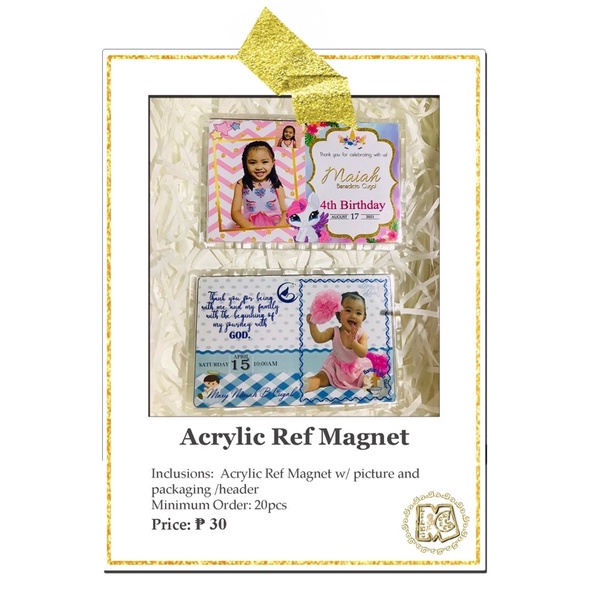 Acrylic Ref Magnet Souvenir (free layout) | Shopee Singapore
