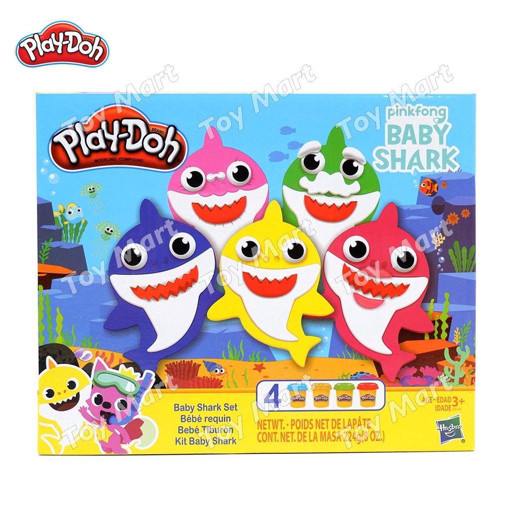 Play-Doh Baby Shark Play Clay Set w/ 4 Non Toxic Clays Children ...