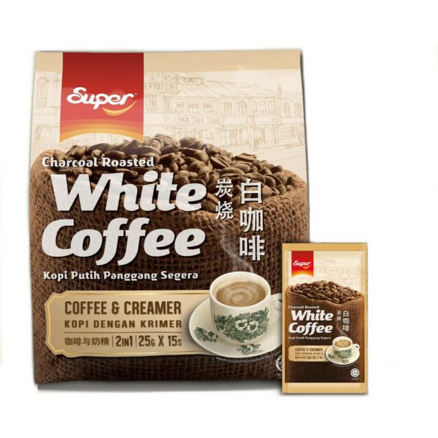(SACHET) Super Charcoal White Coffee 2in1 (Coffee and Creamer) | Shopee ...