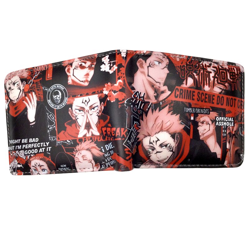 Jujutsu Kaisen Gojo Satoru Ryomen Sukuna Pu Leather Casual Card Wallet ...